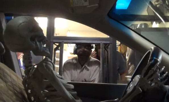 Skeleton Drive Thru Prank | Incredible Things