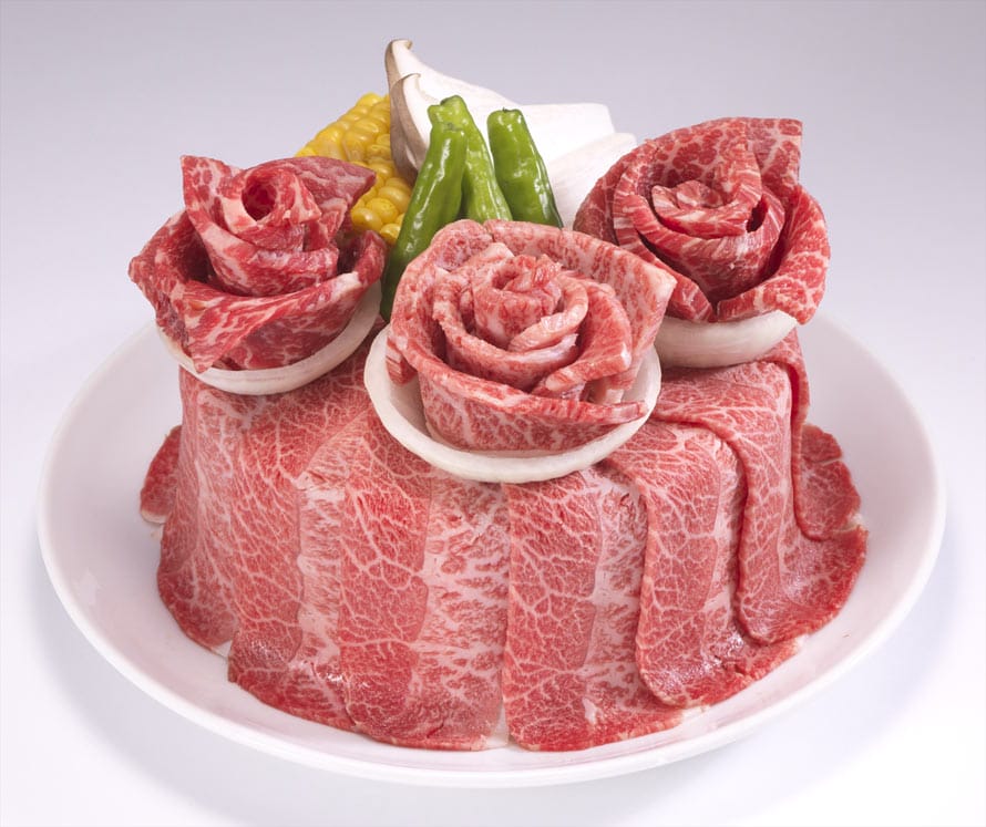 Have Some Meat Cake Decorated With Meat Flowers From...
