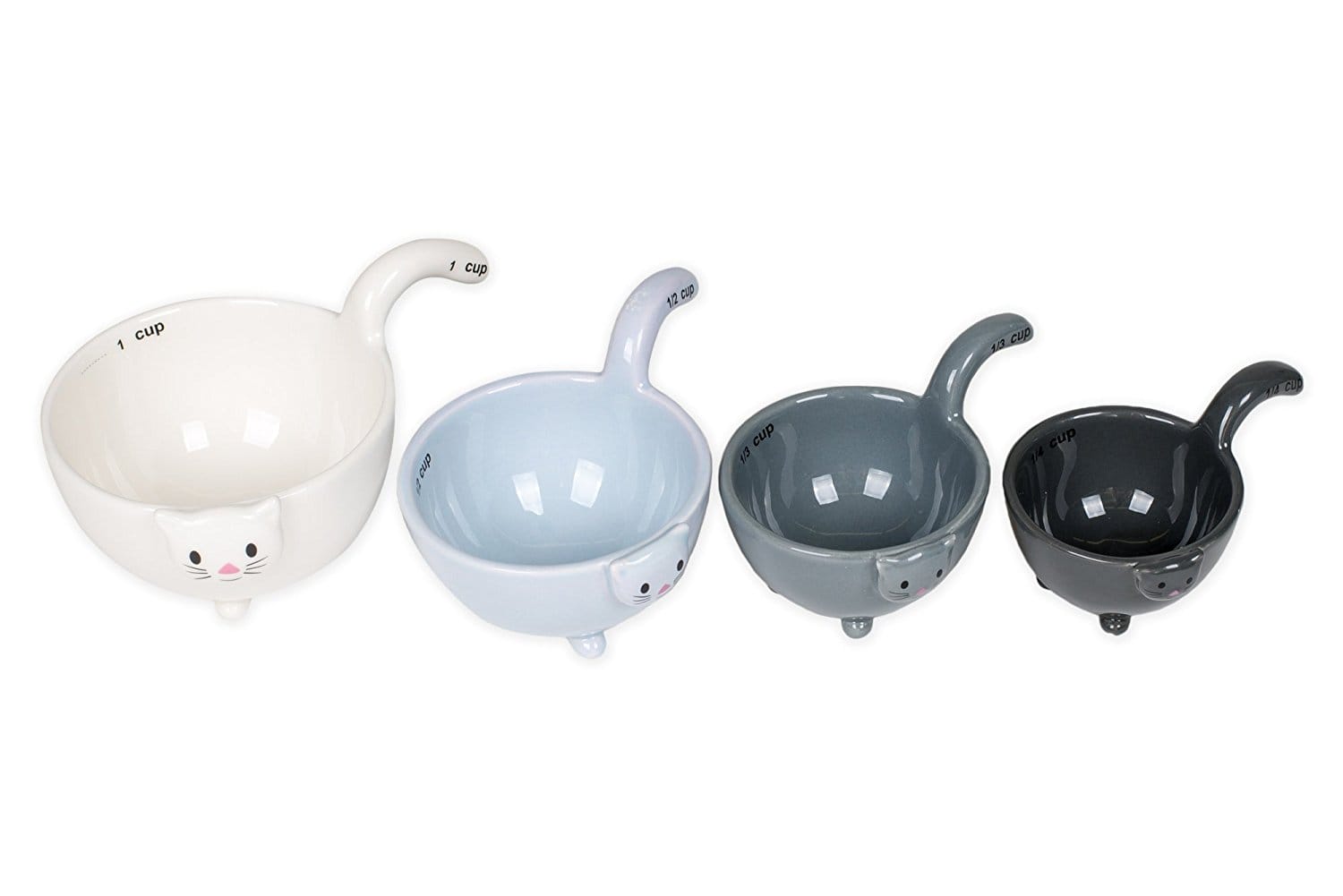 Stackable Ceramic Cat Measuring Cups | Incredible...